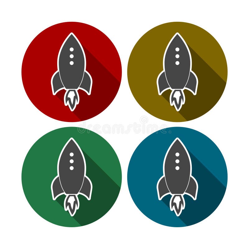 Vector Illustration of a Set of Rockets Stock Vector - Illustration of ...