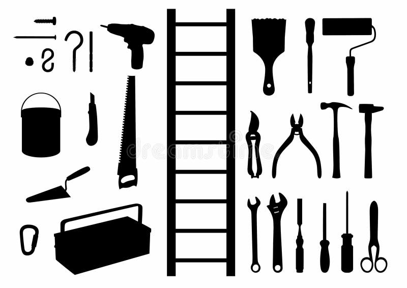 Shadows of tools stock vector. Illustration of pliers - 150622688