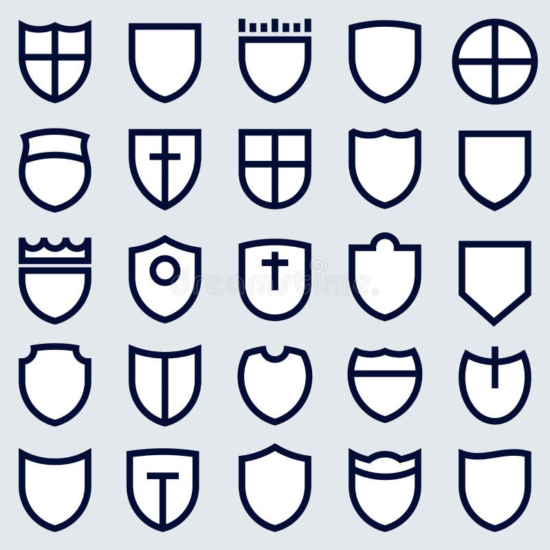 Shield Icons Vector Stock Vector Illustration Of Gold 2913236
