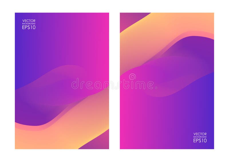 Vector Illustration: Set of Two Layout Posters with Abstract Design ...