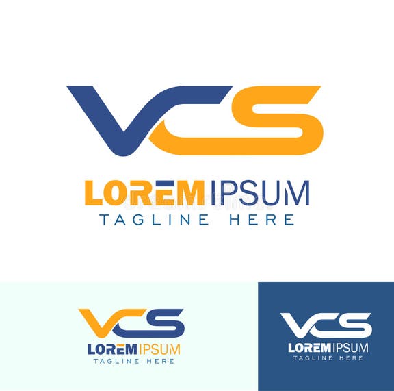 VCS Monogram Initial Logo Sign Stock Vector - Illustration of modern ...