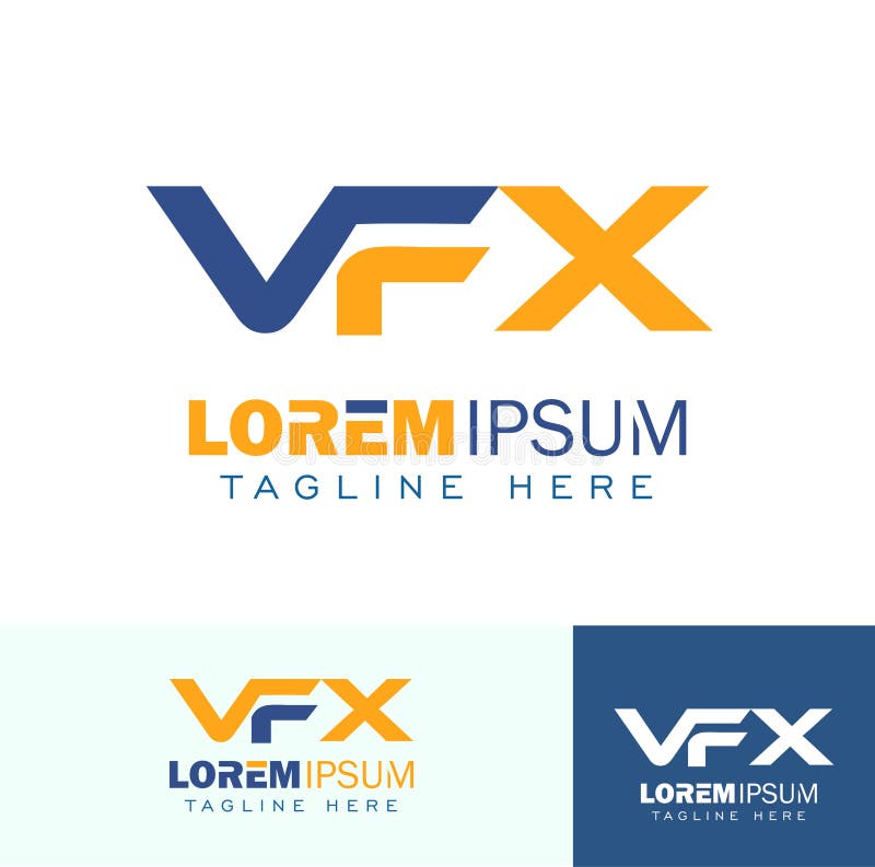 VFX Monogram Initial Logo Sign Stock Vector - Illustration of identity ...
