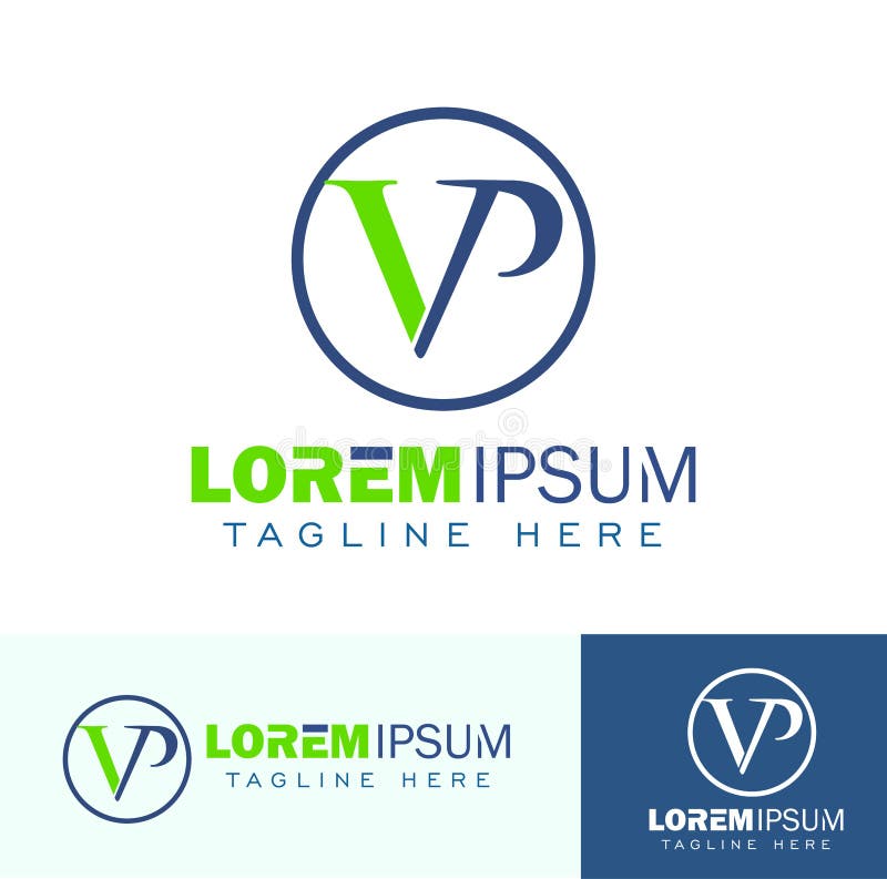 VP Monogram Initial Logo Sign Stock Vector - Illustration of minimalist ...