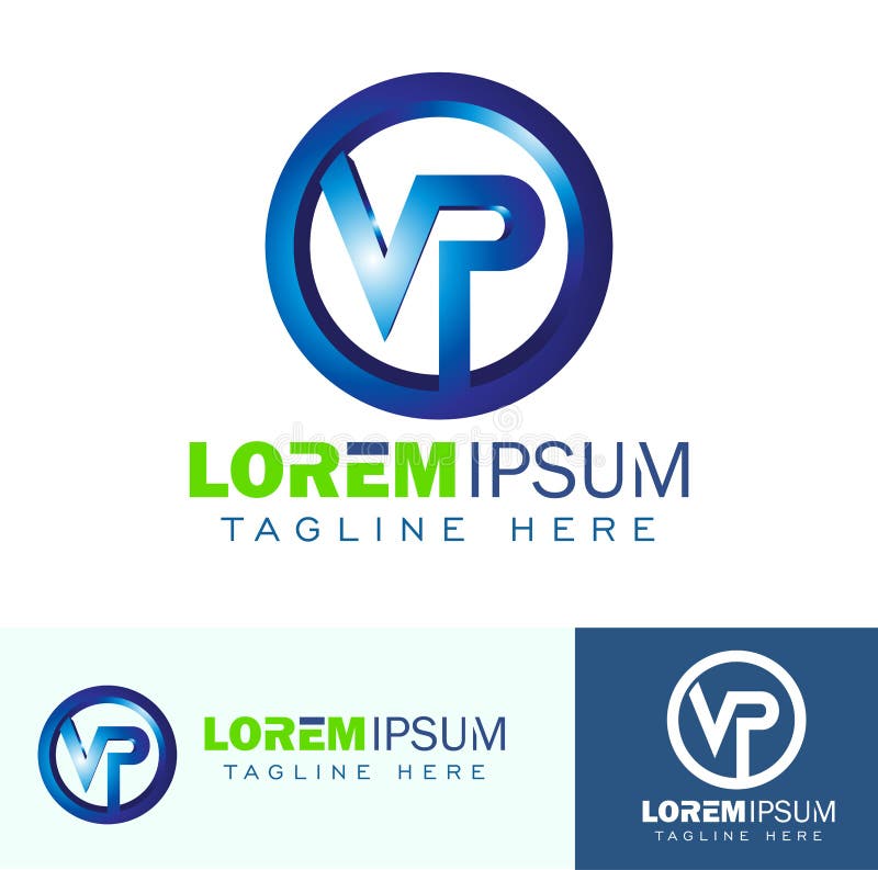 VP Monogram Initial Logo Sign Stock Vector - Illustration of initial ...