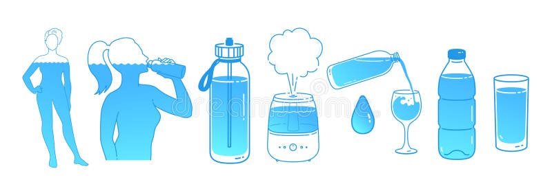 Water Balance in Human Body Organs Poster with Child Silhouette ...