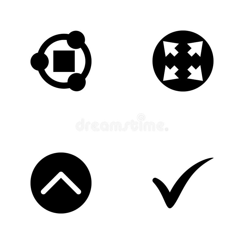 Vector Illustration Set Web Icons. Elements Check Mark, Up Sign in ...