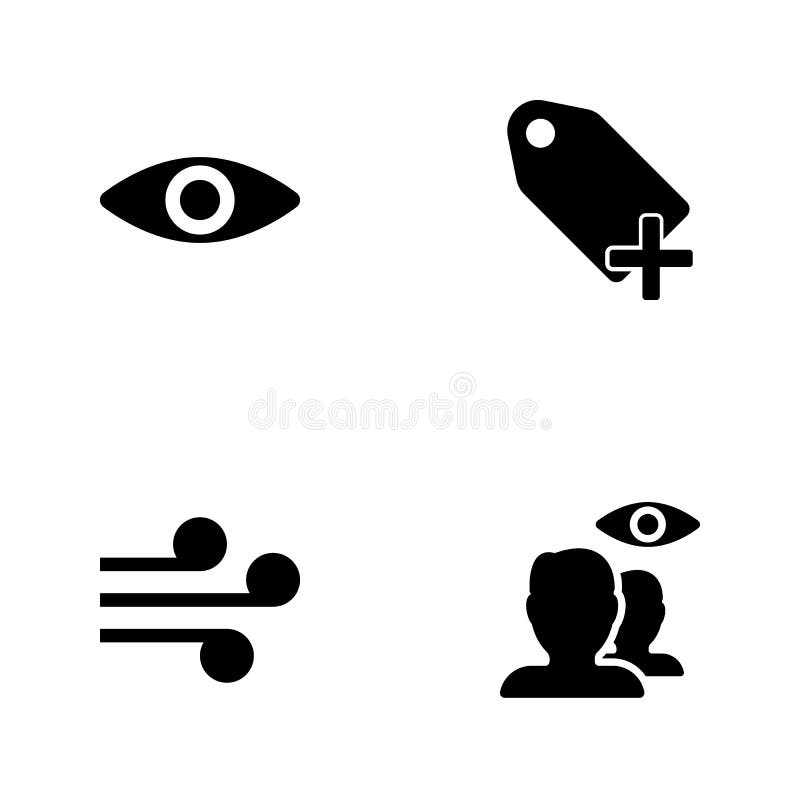 Vector Illustration Set Web Icons. Elements Hidden Contacts, Wind, Plus ...