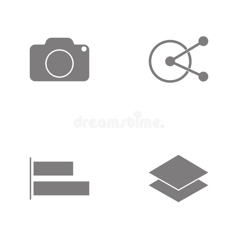 Vector Illustration Set Web Icons. Elements Layers, Alignment Button ...
