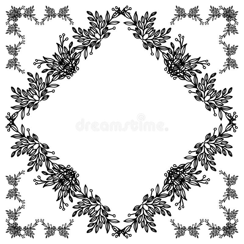 Vector Illustration Shape of Card with Design Flower Frame Stock Vector ...