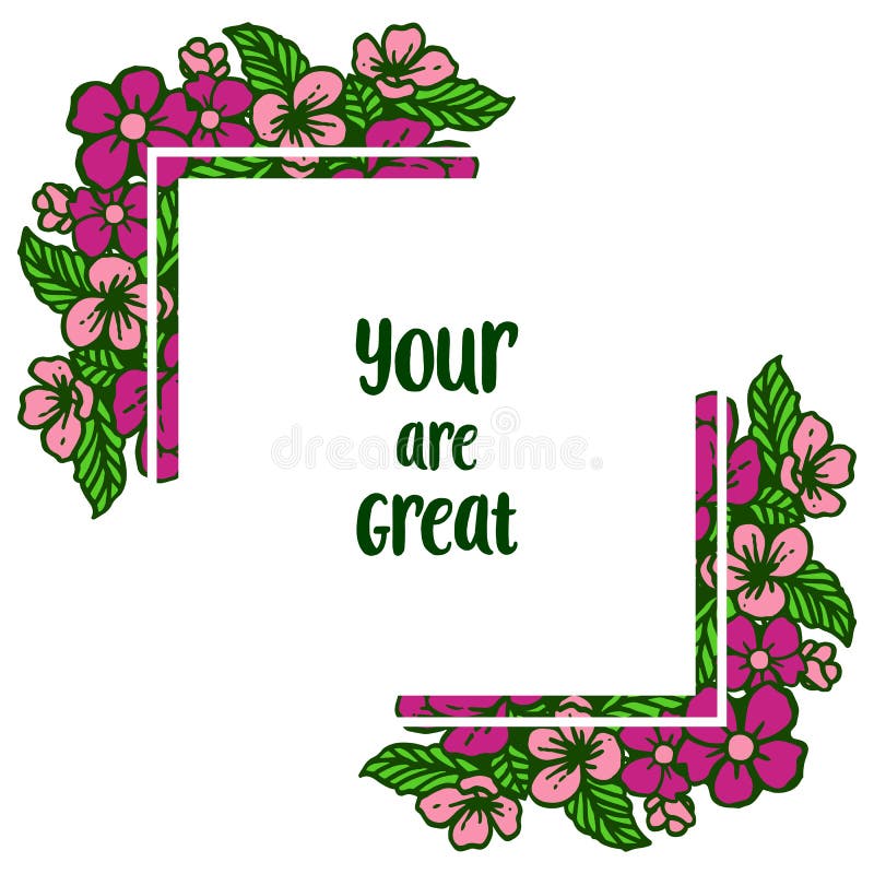 Vector Illustration Shape Card Your are Great with Pattern Art of ...