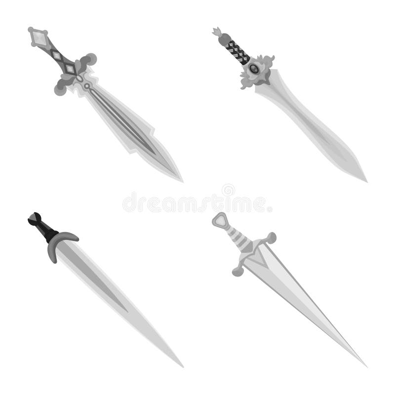 Vector Illustration of Sharp and Blade Icon. Set of Sharp and Dagger ...