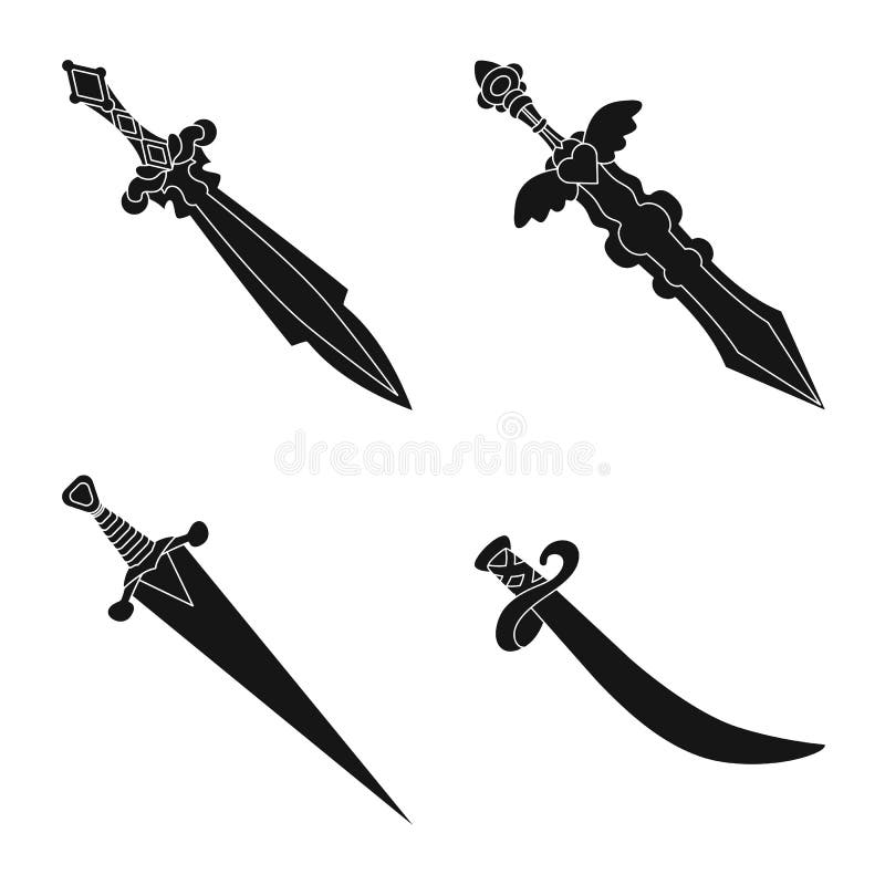 Vector Illustration of Sharp and Blade Logo. Set of Sharp and Dagger ...