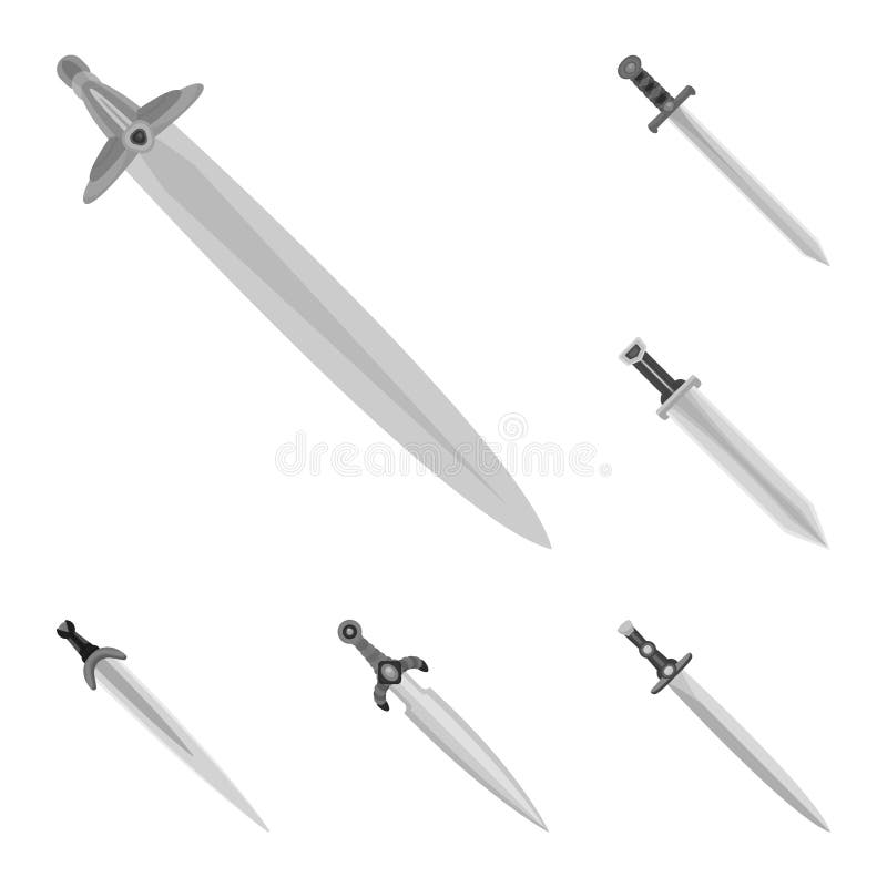 Vector Design of Sharp and Blade Symbol. Collection of Sharp and Dagger ...