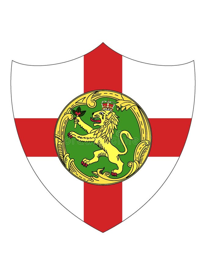 Shield Shaped Flag of Alderney Stock Vector - Illustration of angola ...