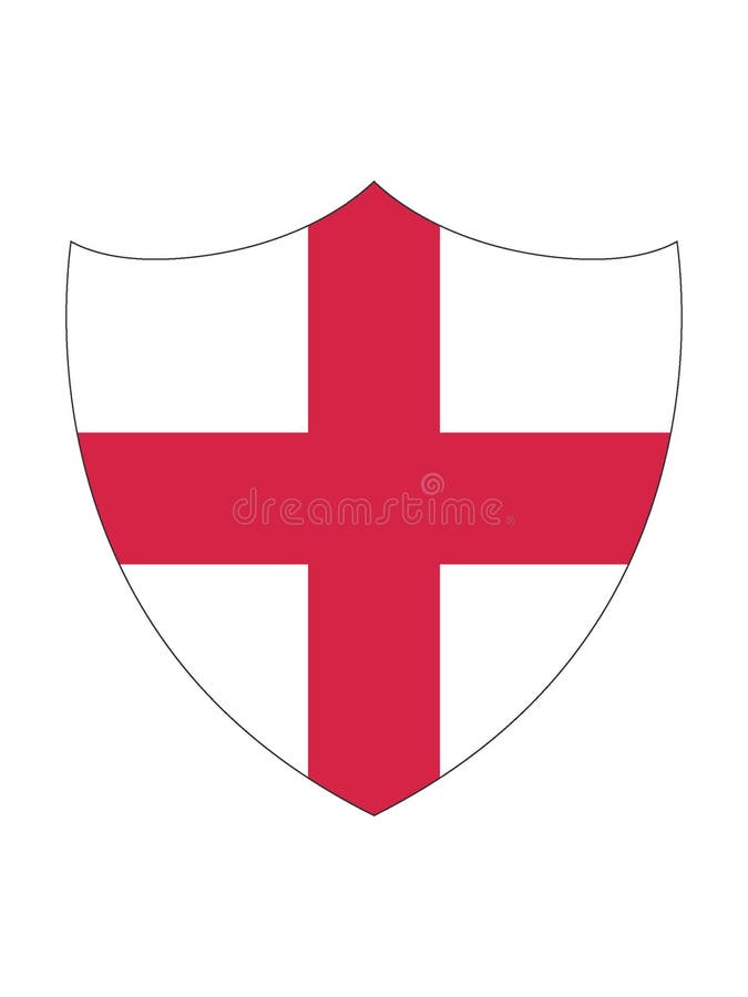 Shield Shaped Flag of England Stock Vector - Illustration of canada ...