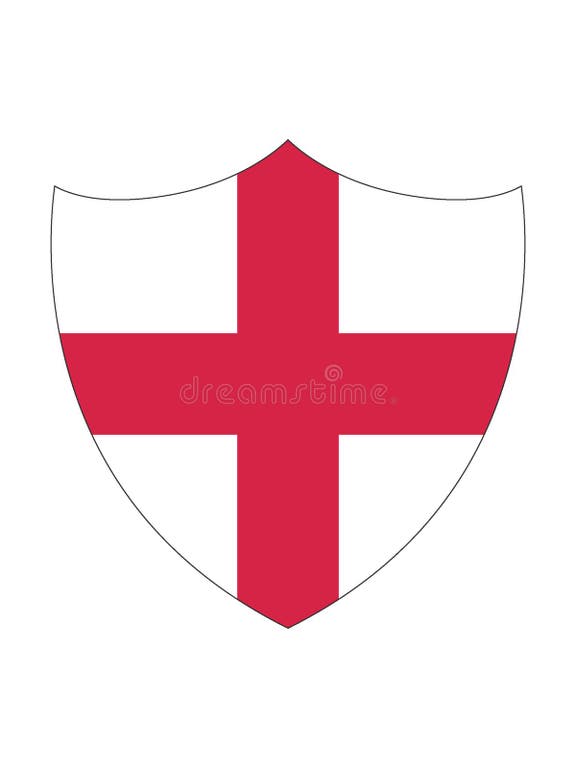 Shield Shaped Flag of England Stock Vector - Illustration of canada ...