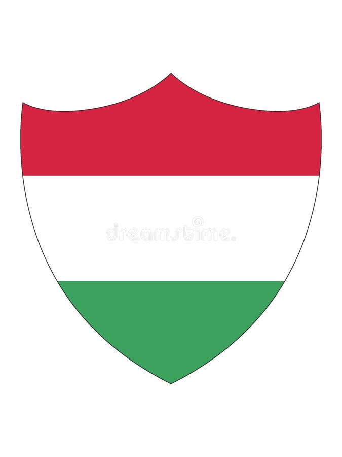Shield Shaped Flag of Hungary Stock Vector - Illustration of european ...