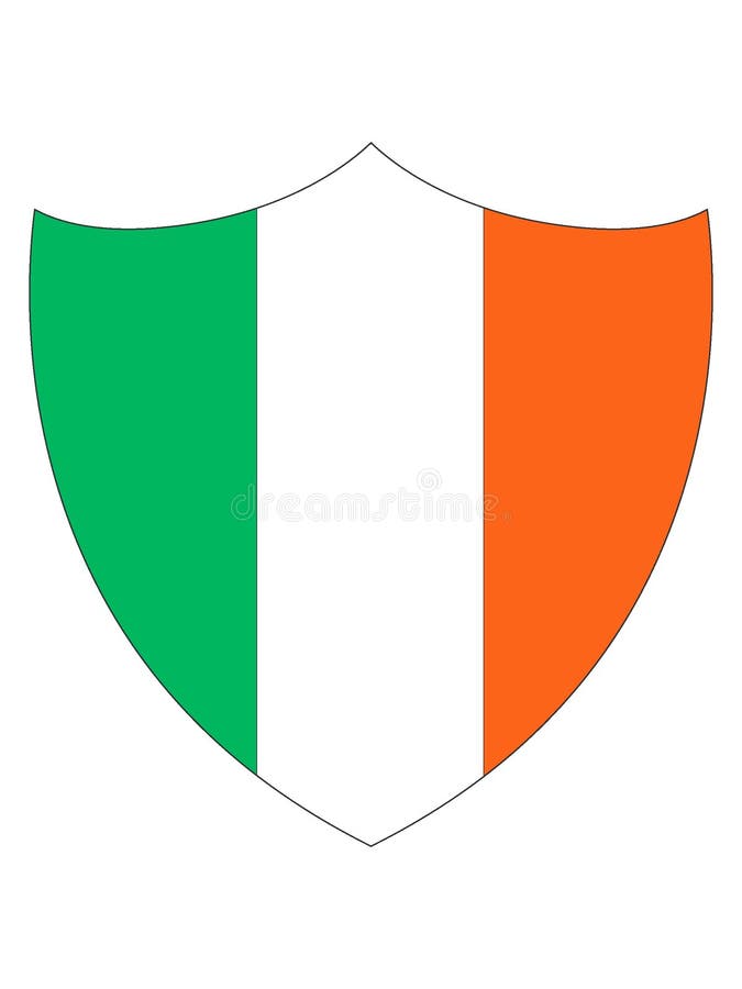 Shield Shaped Flag of Ireland Stock Vector - Illustration of bulgaria ...