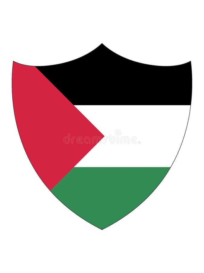Shield Shaped Flag Of Palestine Stock Vector - Illustration of china ...