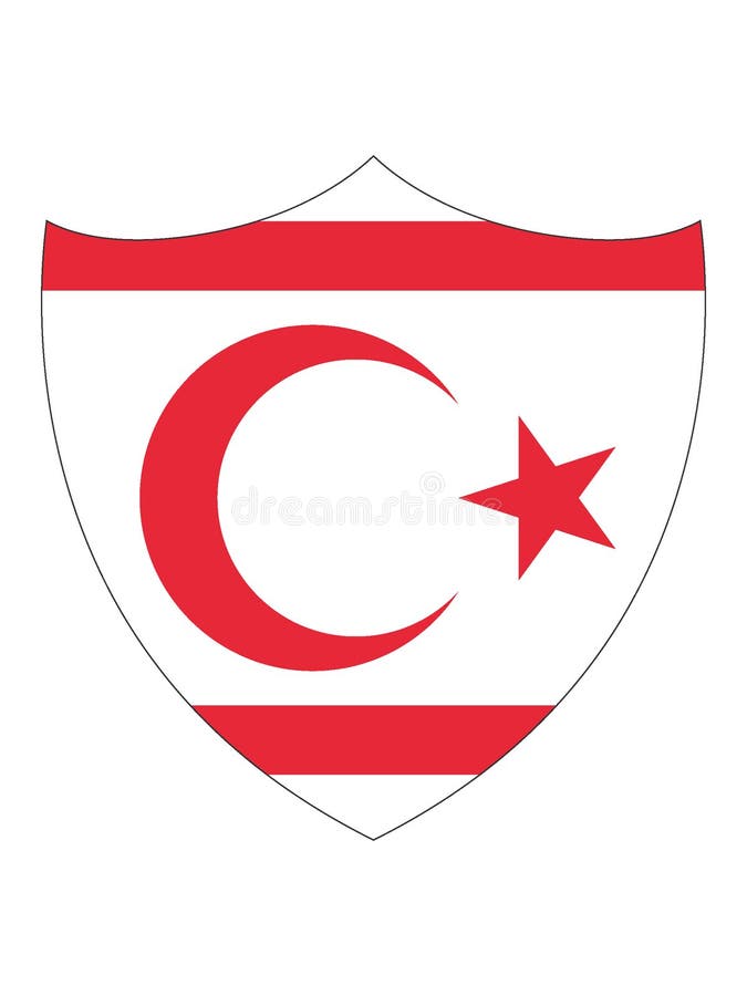 Shield Shaped Flag of Republic of Cyprus Stock Vector - Illustration of ...