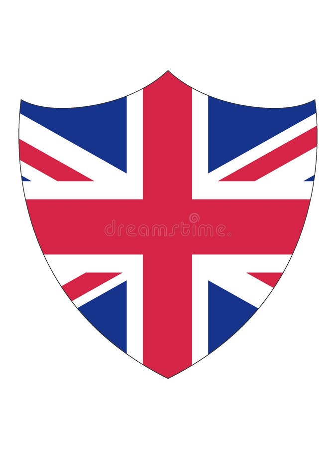 Shield Shaped Flag of UK stock vector. Illustration of alderney - 137572285