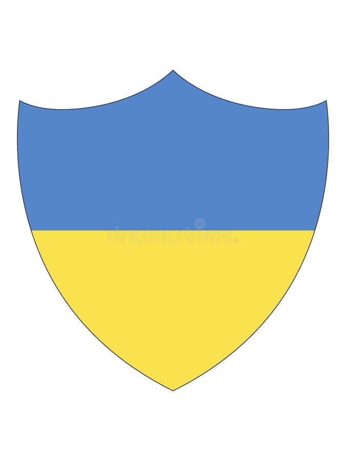 Shield Shaped Flag of Ukraine Stock Vector - Illustration of angola ...