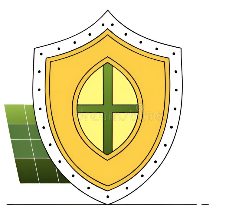 Vector Illustration of a Shield Symbolizing Protection and Security ...