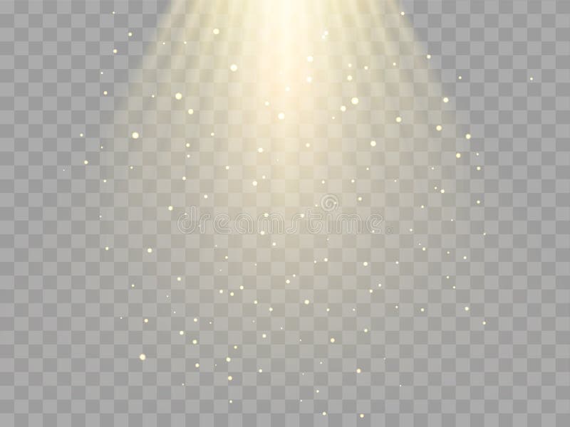 Vector Illustration. Shiny Rays of Light Isolated on Transparent ...