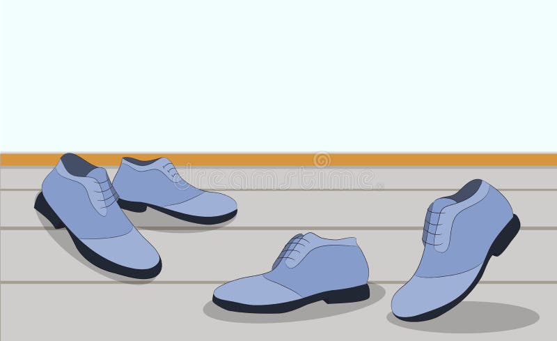 Vector Illustration of Shoes that Stands in the Room Stock Vector ...