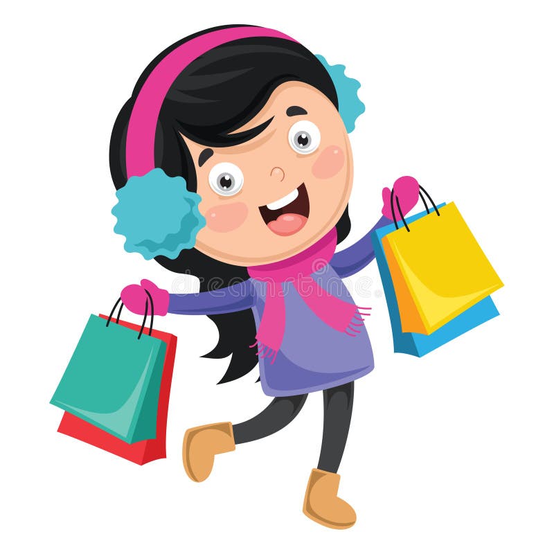 Grocery Shopping Kids Stock Illustrations – 501 Grocery Shopping Kids ...