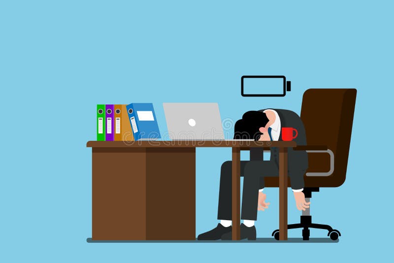 Businessman Who Run Out of Energy, Exhausted and Cannot Continue His ...