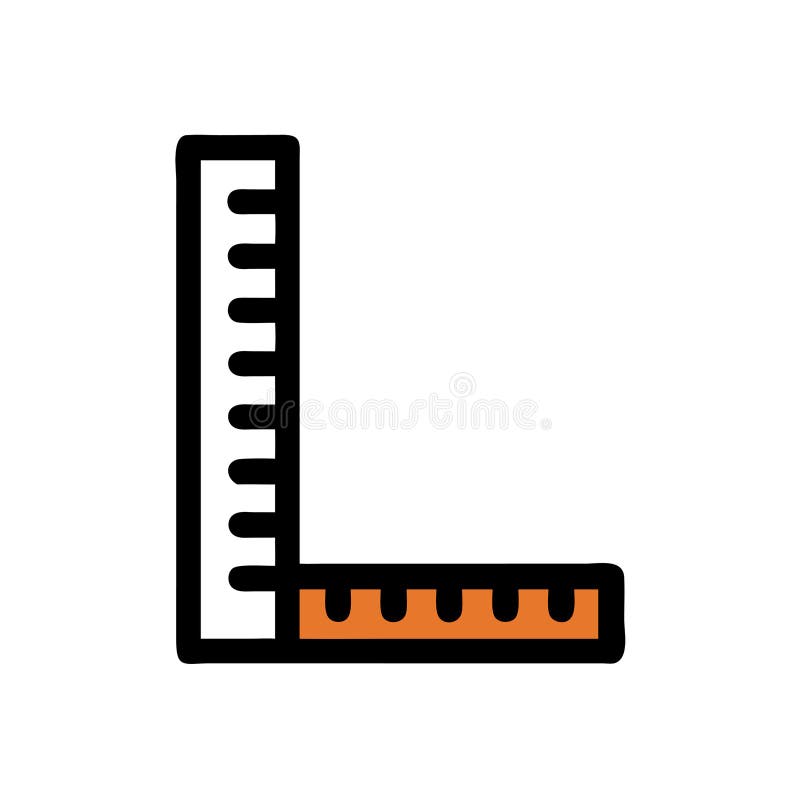 Vector Illustration of L Shaped Ruler for Design and Measurement Stock ...
