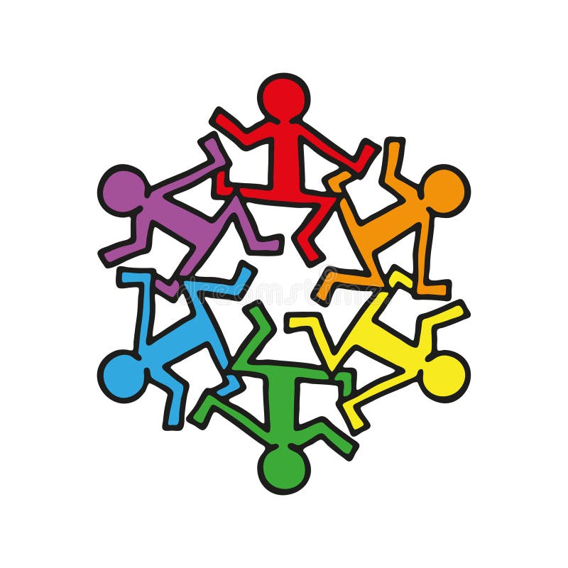 Vector Illustration Showcasing a Group of Exuberant Dancers Leaping ...