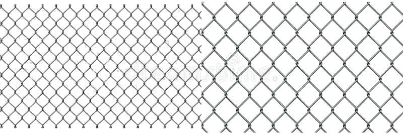 Seamless Chain Link Fence Pattern in Two Variations Stock Vector ...