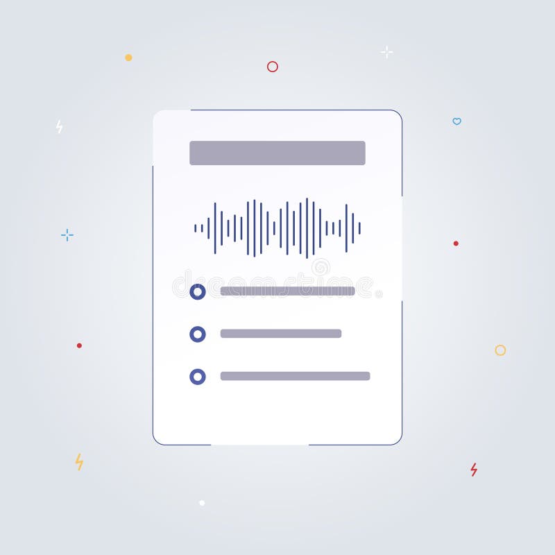 Vector Illustration Showing the Screen of a Mobile Musical App ...