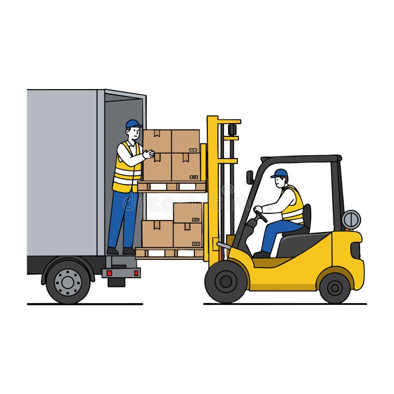 Forklift Truck Vector Illustration Stock Illustrations – 16,727 ...