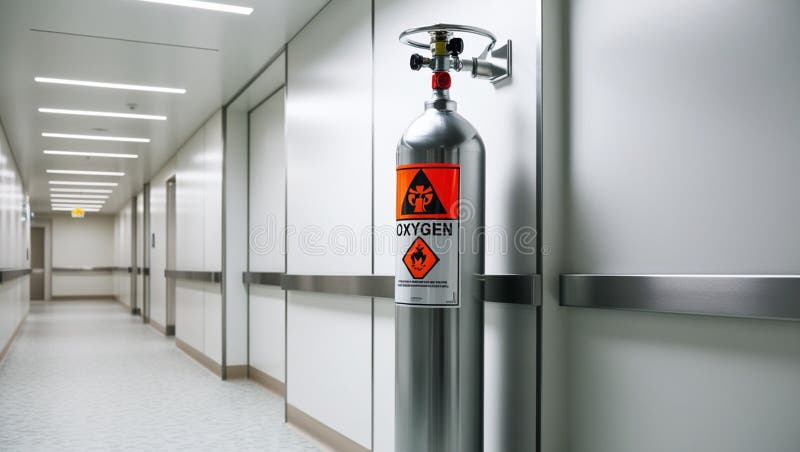 Oxygen Cylinders are Arranged in a Temporary Storage Area in the ...