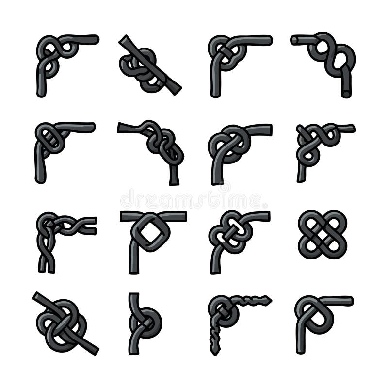 Different Knot Types Stock Illustrations – 262 Different Knot Types ...