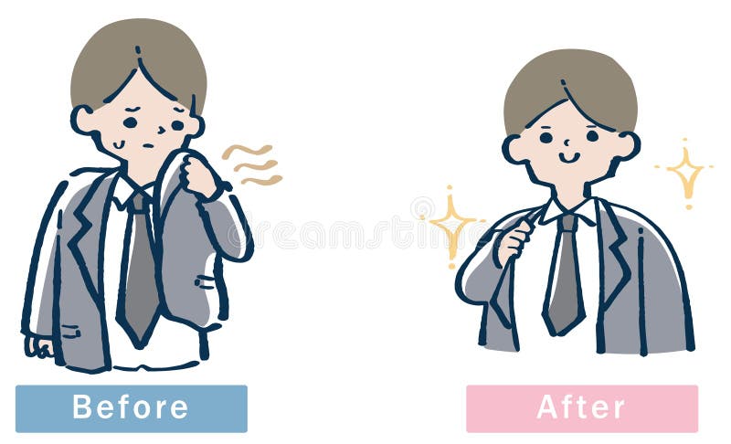 Illustration of a Sick Man before and after Stock Vector - Illustration ...
