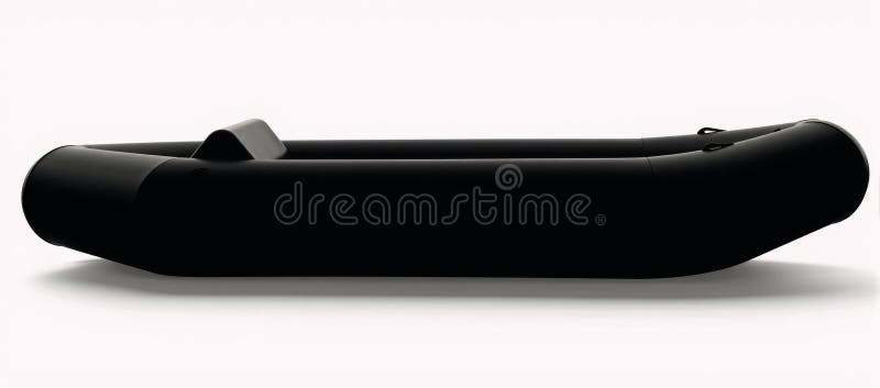 Vector Illustration Side View Silhouette of Isolated White Raft ...