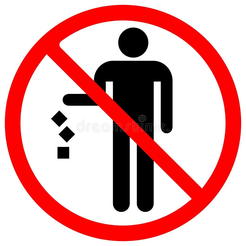 Do Not Litter Sign Vector Graphics Stock Illustration - Illustration of ...
