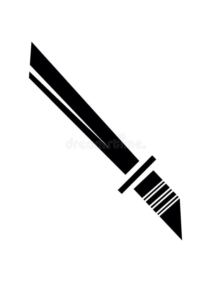 Silhouette Picture of a Samurai Sword Icon Stock Vector - Illustration ...