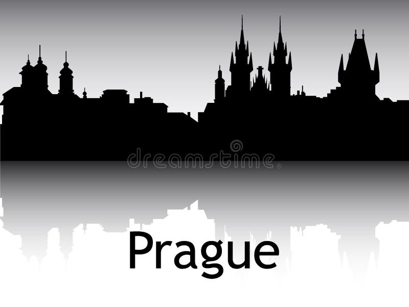 Panorama of Prague stock illustration. Illustration of city - 35752689