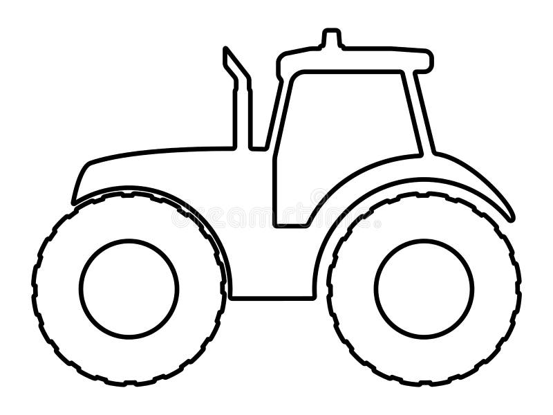 Tractor Silhouette On A White Background. Stock Vector - Illustration ... Tractor Silhouette On A White Background. Stock Vector - Illustration ...