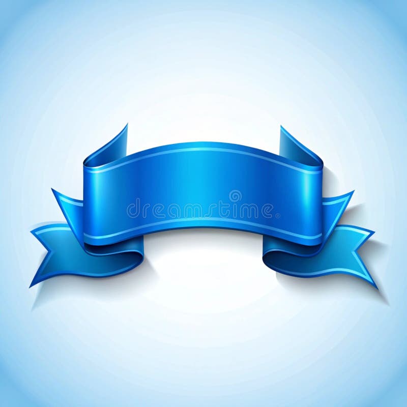 Vector Silk Blue Ribbon or Label Stock Illustration - Illustration of ...