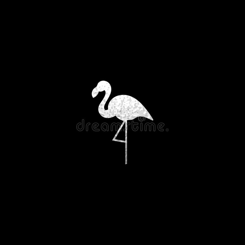 Silver Flamingo Silhouette stock vector. Illustration of exotic - 103258347