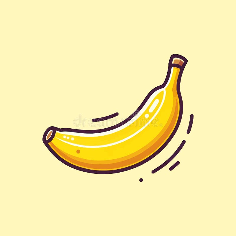 Vector Illustration of a Simple Banana Stock Vector - Illustration of ...