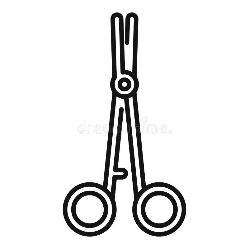 Vector Illustration of Simple Black Scissors Icon Stock Vector ...
