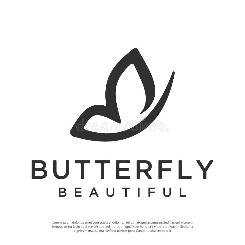 Simple Butterfly Beauty Logo Design Inspiration Stock Vector ...