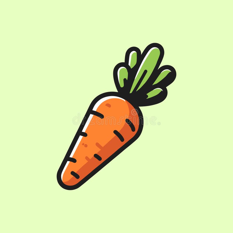 Vector Illustration Of A Simple Carrot Stock Vector Illustration Of